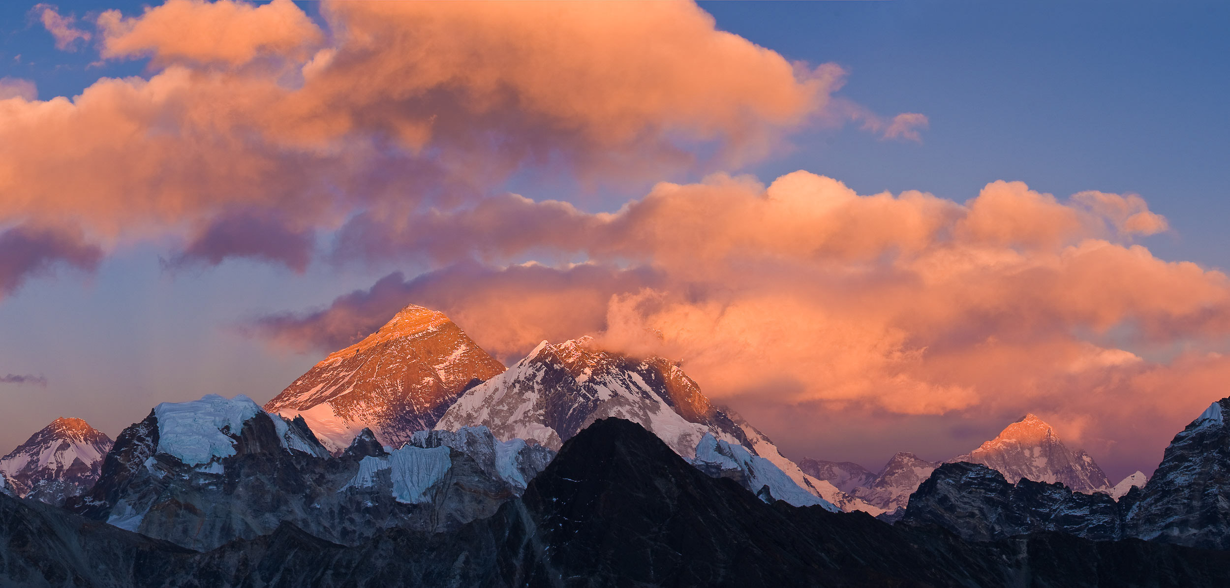Sunset Mount Everest Himalaya The Himalayan Database Team Is... The